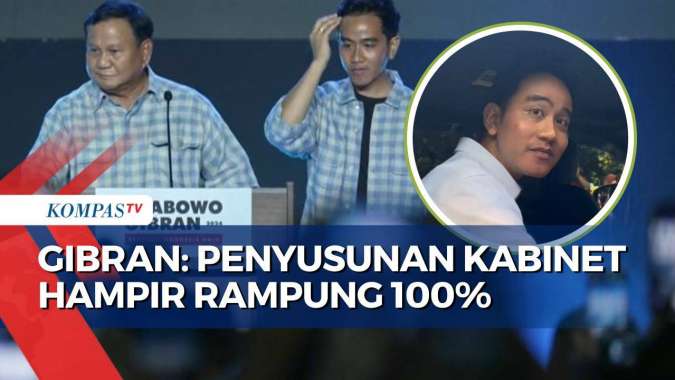 Ikut Terlibat, Gibran Sebut Penyusunan Kabinet Sudah Hampir Selesai 100 Persen