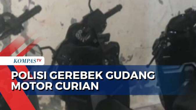 Polisi Gerebek Gudang Motor Curian di Kalideres, 13 Unit Disita | BORGOL
