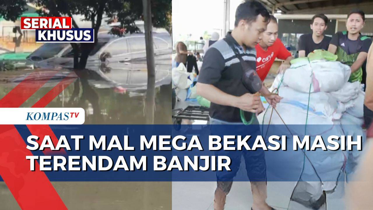 Video: Mal Mega Bekasi Masih Terendam Banjir, Pedagang Mulai Evakuasi Barang | BENCANA BANJIR