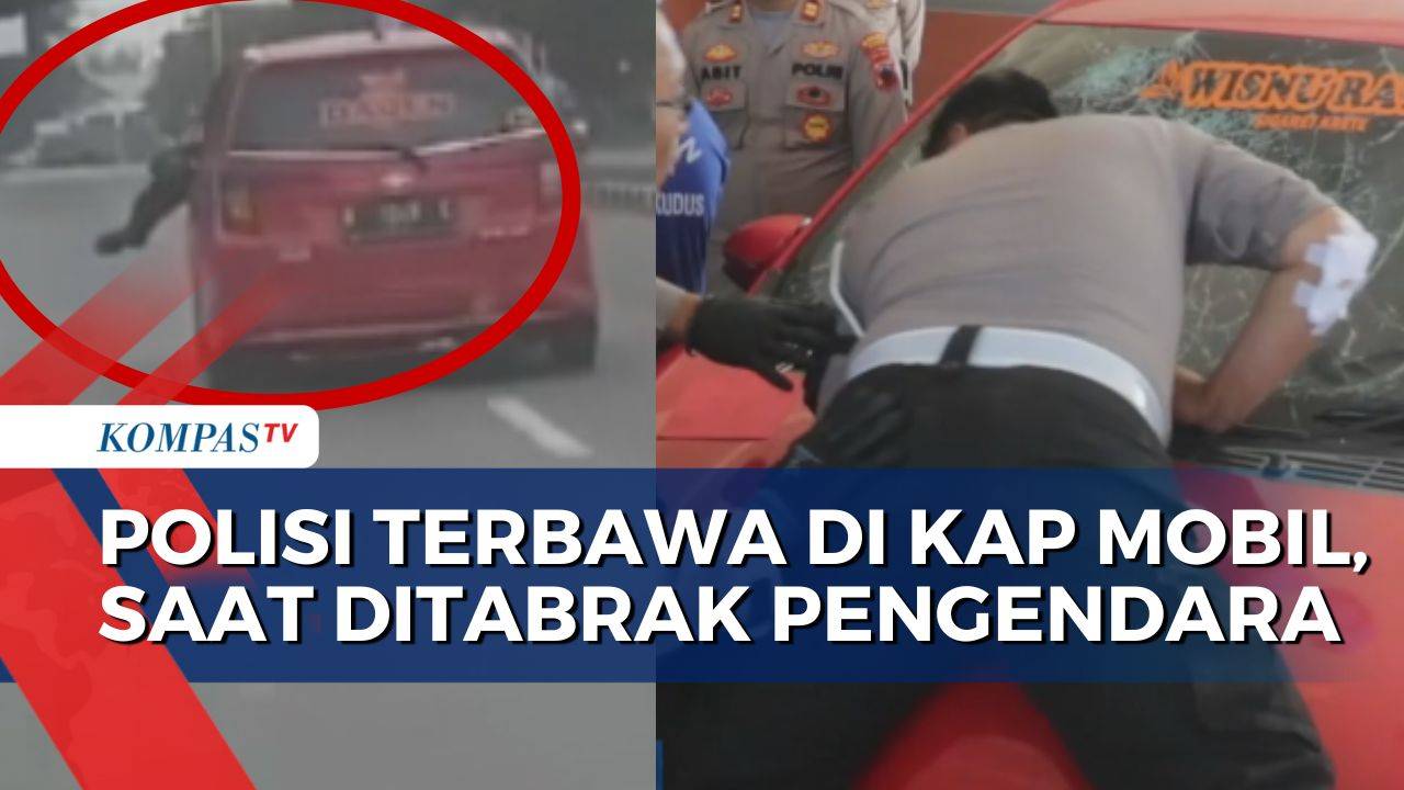 Video: Diwarnai Aksi Kejar-Kejaran, Begini saat Polisi Bertahan di Kap Mobil Ugal-Ugalan Usai ...