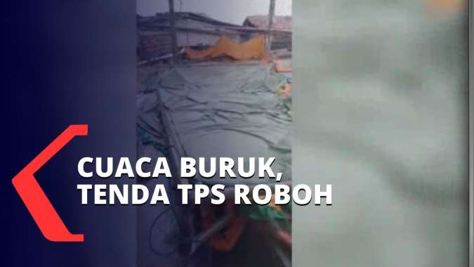 5 Tenda TPS di Sumenep Roboh Diterpa Angin