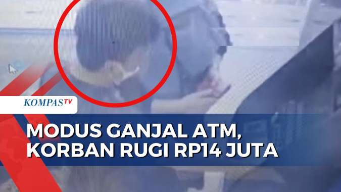 Terekam CCTV Aksi Pelaku Modus Ganjal ATM Gasak Tabungan Perempuan hingga Rp14 Juta