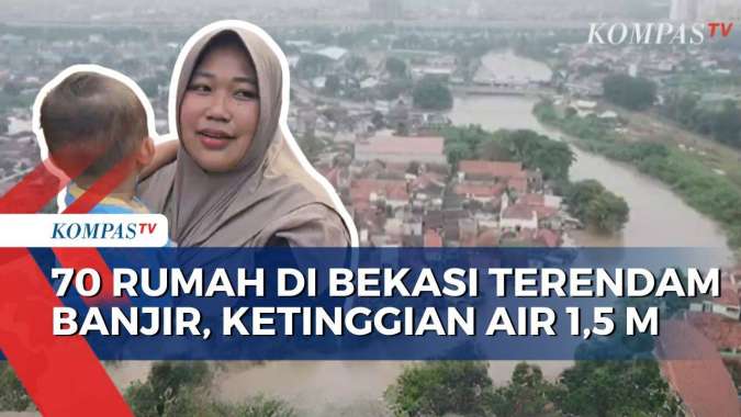 Banjir di Bekasi: 70 Rumah Terendam Banjir, Ketinggian Air Capai 1,5 Meter | KOMPAS SIANG
