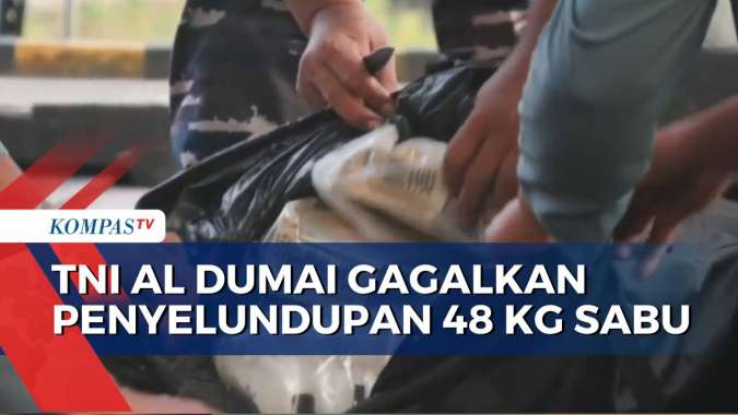 Penyelundupan 48 Kg Sabu dari Malaysia Digagalkan oleh TNI AL Dumai Riau