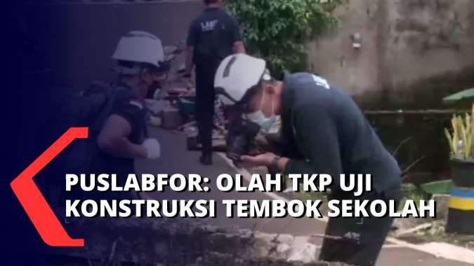 Olah TKP Tembok Roboh MTsn 19 Berlangsung 2 Jam, Puslabfor Akan Uji Konstruksi Dinding Sekolah