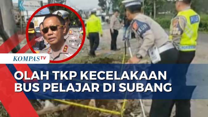 Polisi Tak Temukan Jejak Rem di TKP Kecelakaan Bus Pelajar di Subang