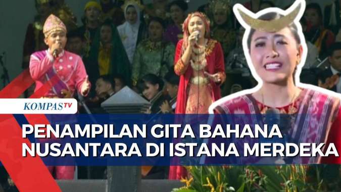 Kesenian Musik dari Gita Bahana Nusantara Buka Perayaan HUT ke-79 RI di Istana Merdeka Jakarta
