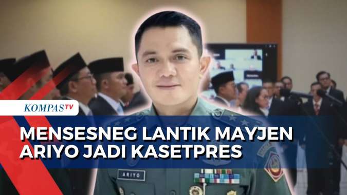 Momen Mensesneg Lantik Mayjen Ariyo Windutomo Jadi Kasetpres Gantikan Heru Budi