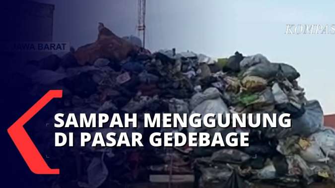 Penampakan Sampah Menggunung di Pasar Gedebage, Begini Kata Perumda Pasar Juara Kota Bandung