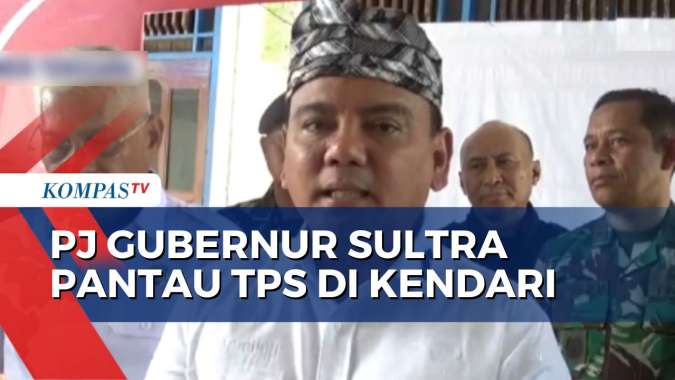 Pj Gubernur Sultra Pastikan Pemungutan Suara di TPS Kota Kendari Berjalan Aman dan Lancar