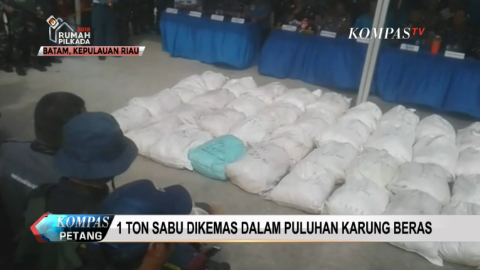 1 Ton Sabu Tangkapan TNI AL Disembunyikan di Karung Beras