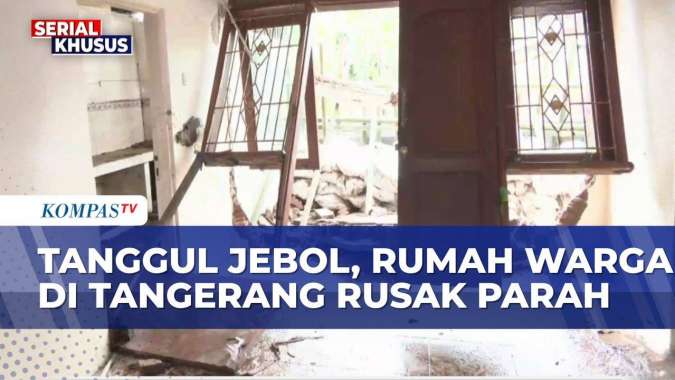 Tanggul Situ Bulakan Jebol, Banjir Rusak Parah Rumah Warga di Pinang ...