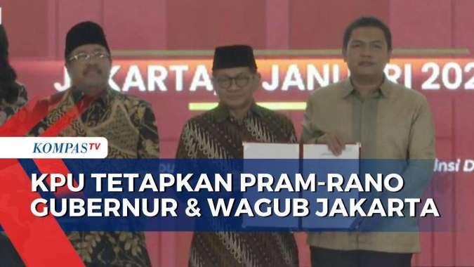 KPU Tetapkan Pramono Anung-Rano Karno Gubernur dan Wagub Jakarta 2025-2030