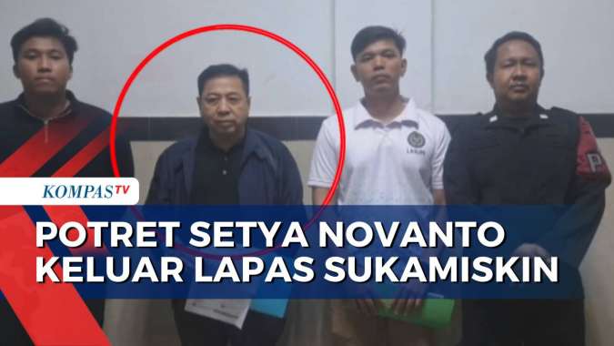Potret Eks Ketua DPR Setya Novanto Keluar Lapas Sukamiskin Usai Bebas ...