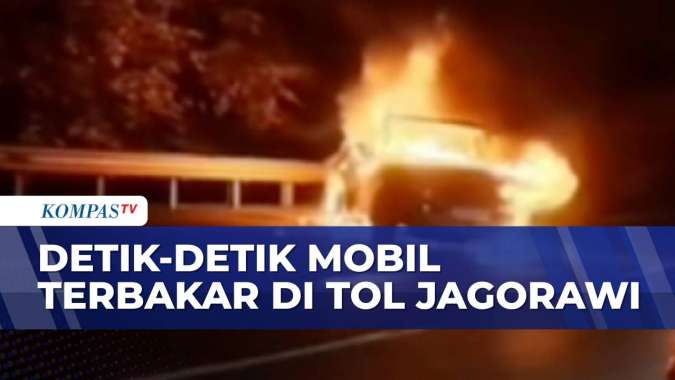 Rekaman Detik-Detik Mobil Terbakar Usai Kecelakaan di Tol Jagorawi, Dua ...
