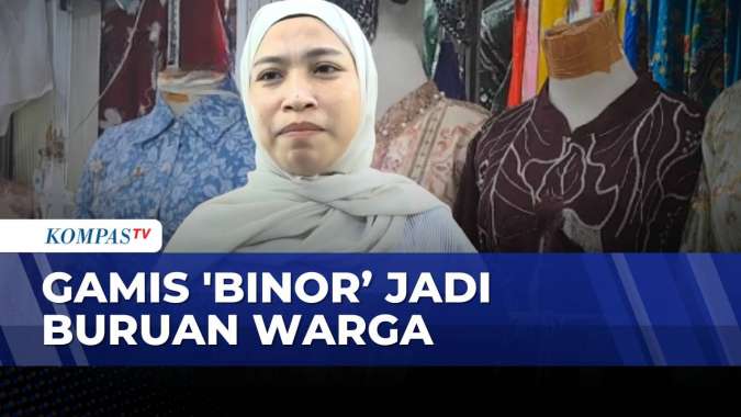 Tren Lebaran 2026: Gamis Binor Bini Orang Jadi Buruan Pembeli di Pasar ...