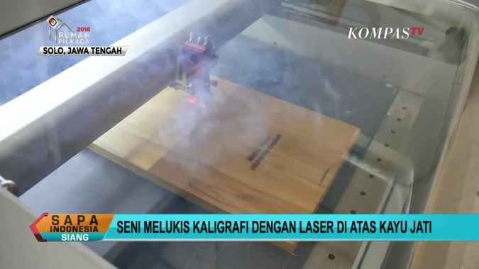 Seni Melukis Kaligrafi Menggunakan Laser